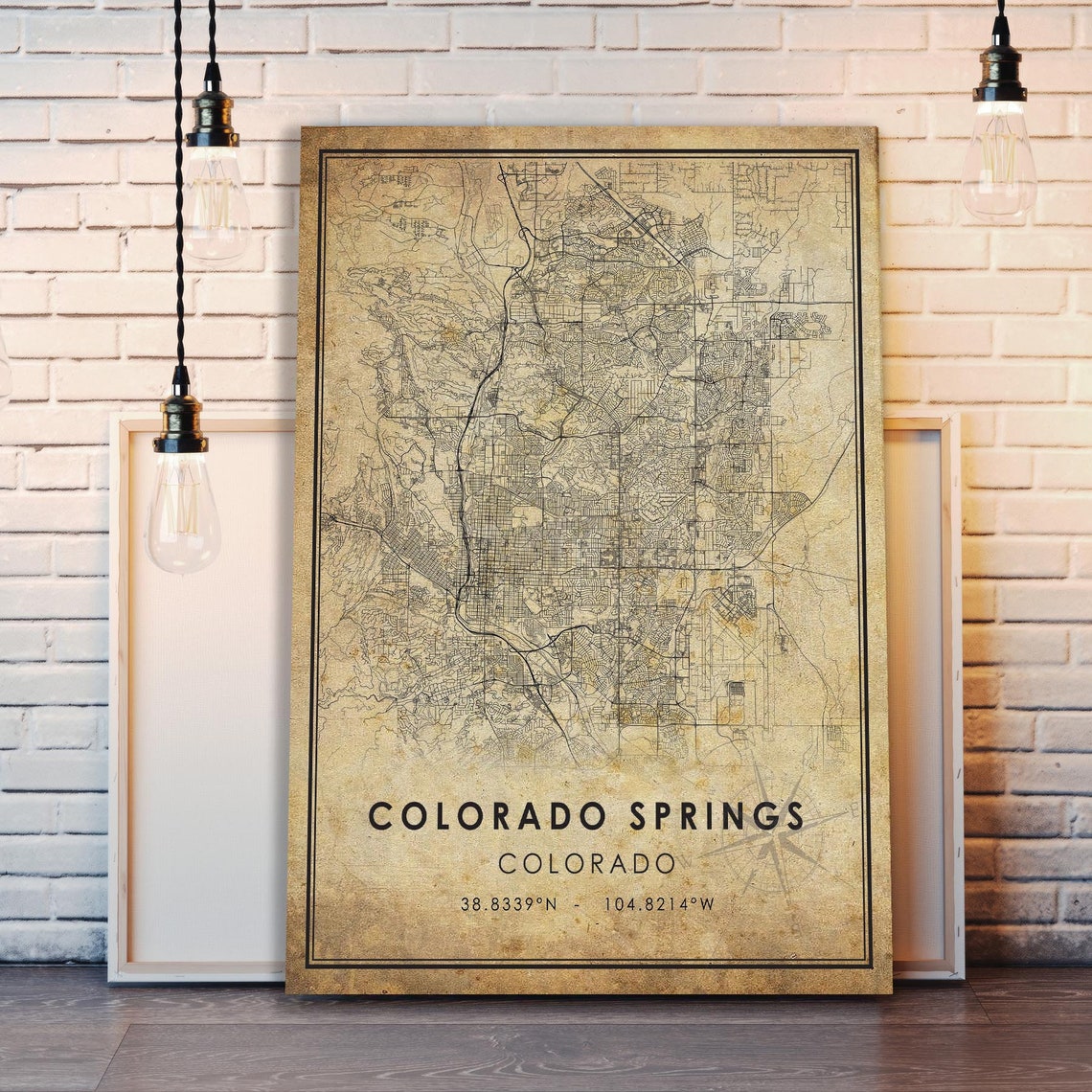 Colorado Springs Vintage Map Print | Colorado Springs Map | Colorado ...