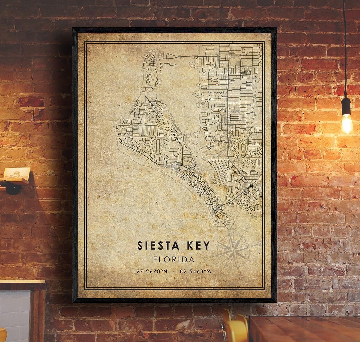 Siesta Key Map Print | Siesta Key Map | Florida Map Art | Siesta Key ...
