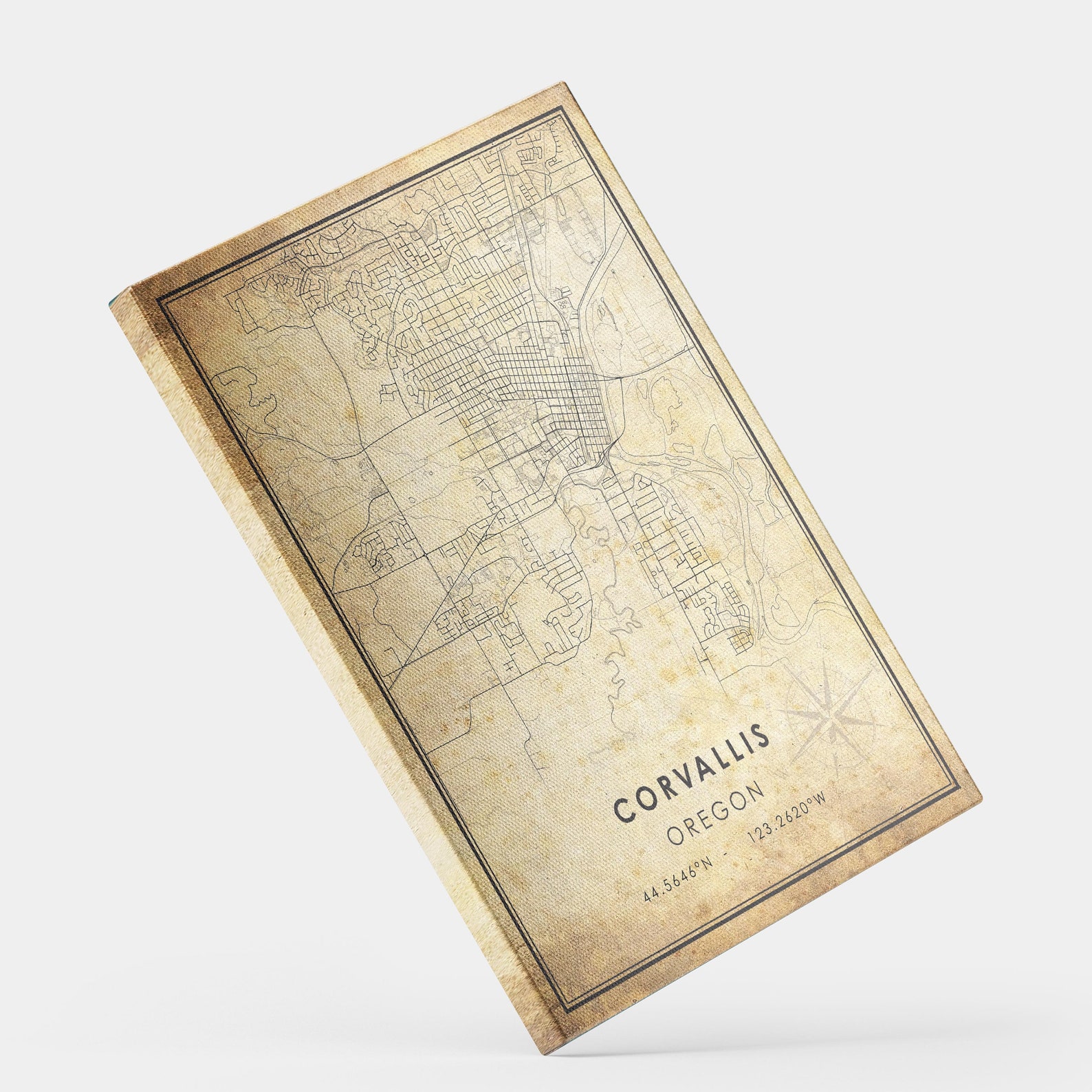 Corvallis Map Print | Corvallis Map | Oregon Map Art | Corvallis City ...