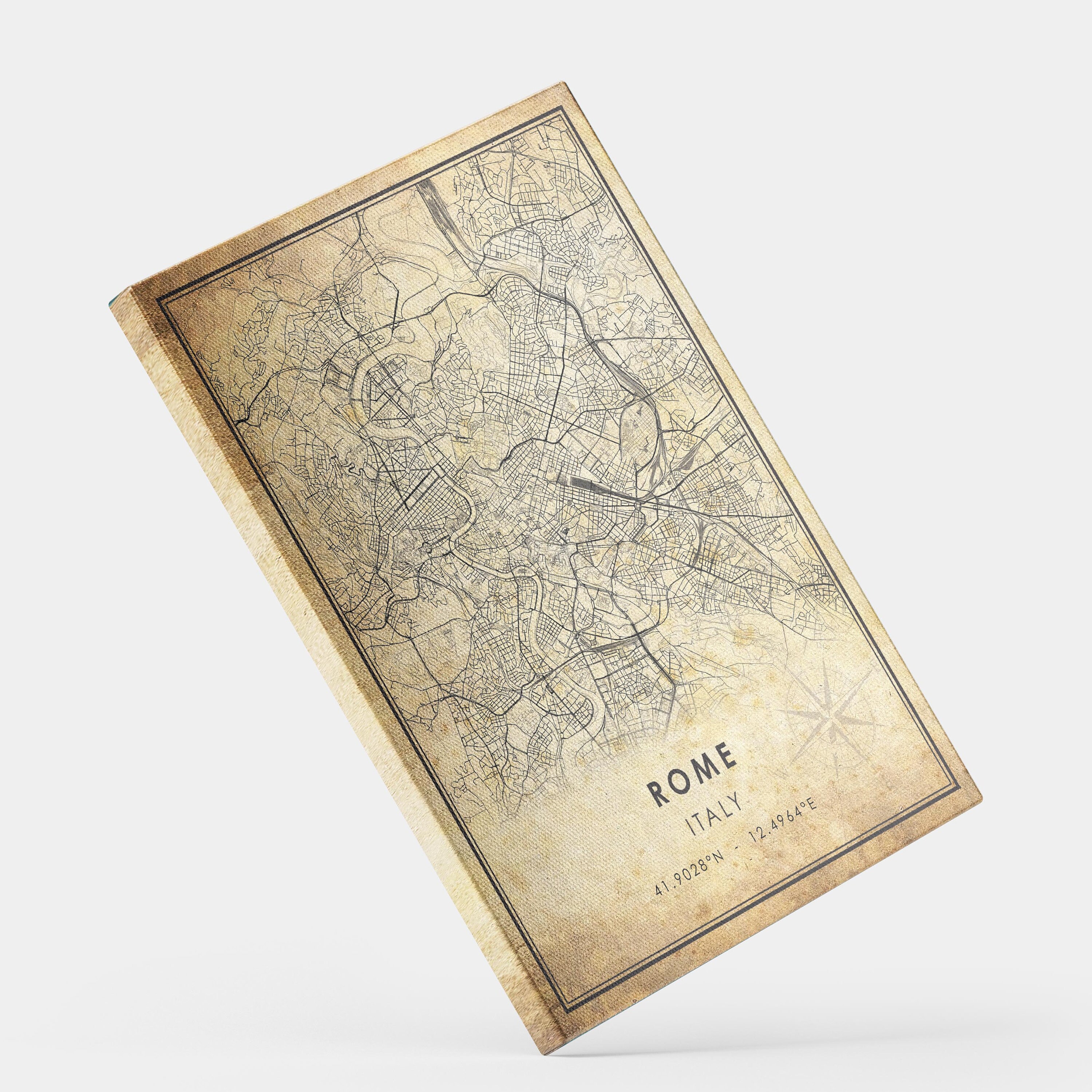 Rome Vintage Map Print Rome Map Italy Map Art Rome City - Etsy