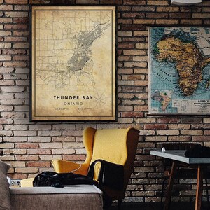 Thunder Bay Map Print | Thunder Bay Map | Ontario Map Art | Thunder Bay ...