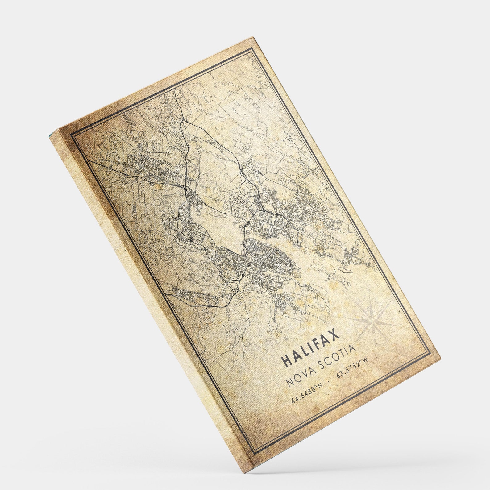 Halifax Vintage Map Print Halifax Map Nova Scotia Map Art - Etsy