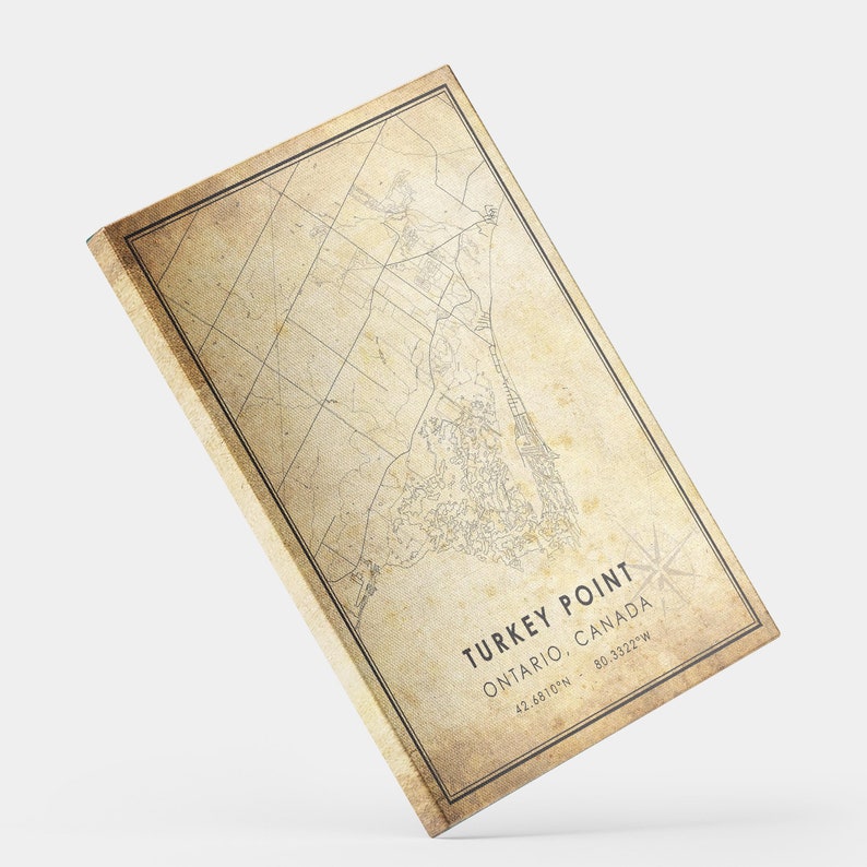 Turkey Point Map Print | Turkey Point Map | Ontario Map Art | Turkey ...