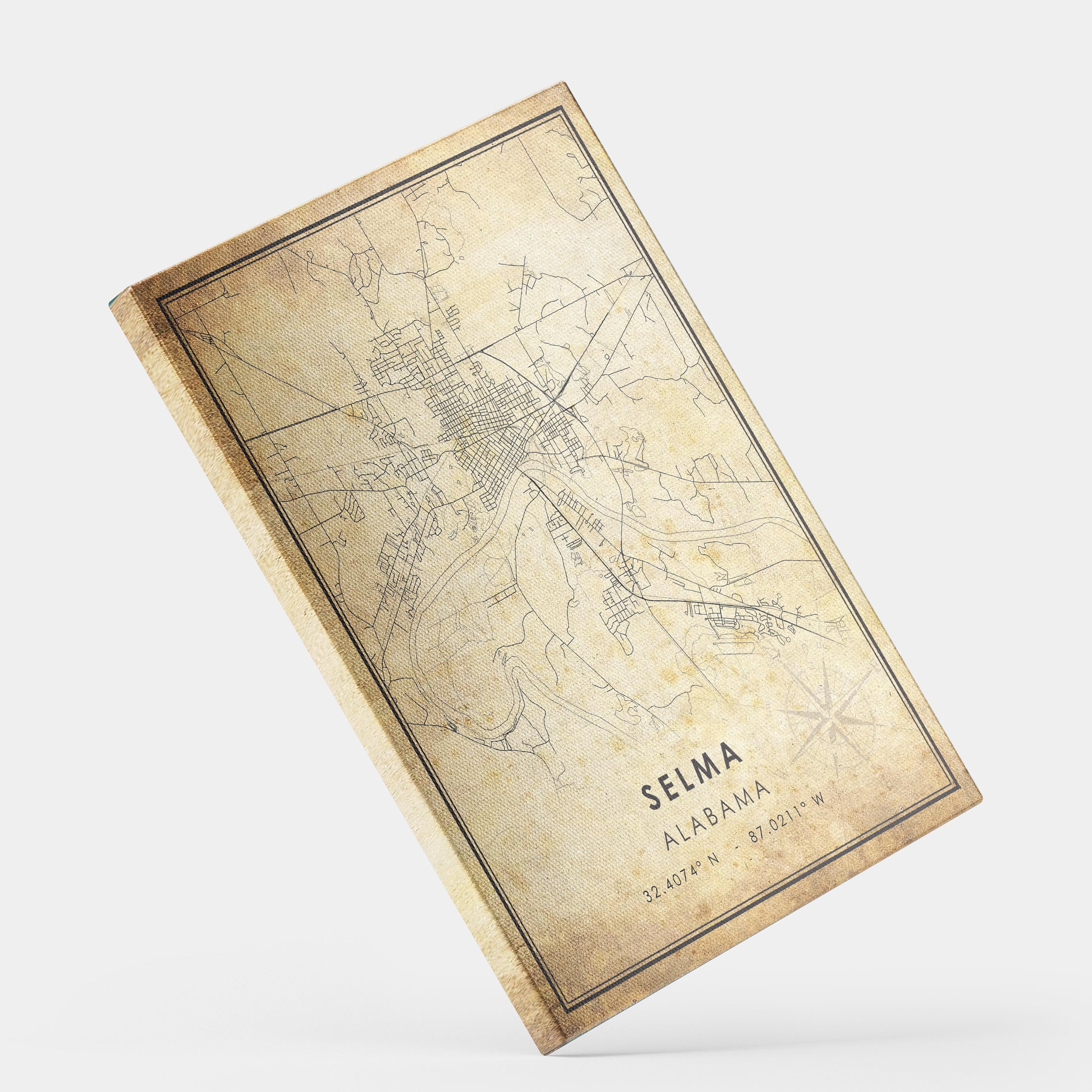 Selma Vintage Map Print Selma Map Alabama Map Art Selma - Etsy