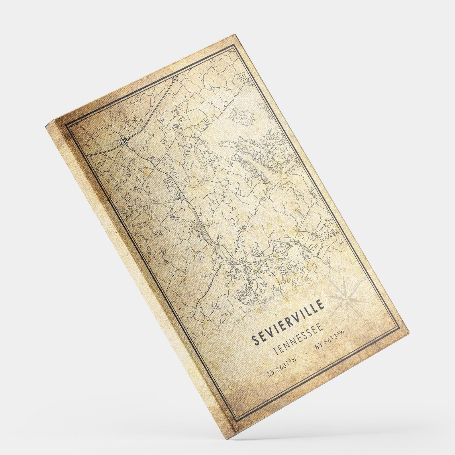 Sevierville Map Print | Sevierville Map | Tennessee Map Art ...