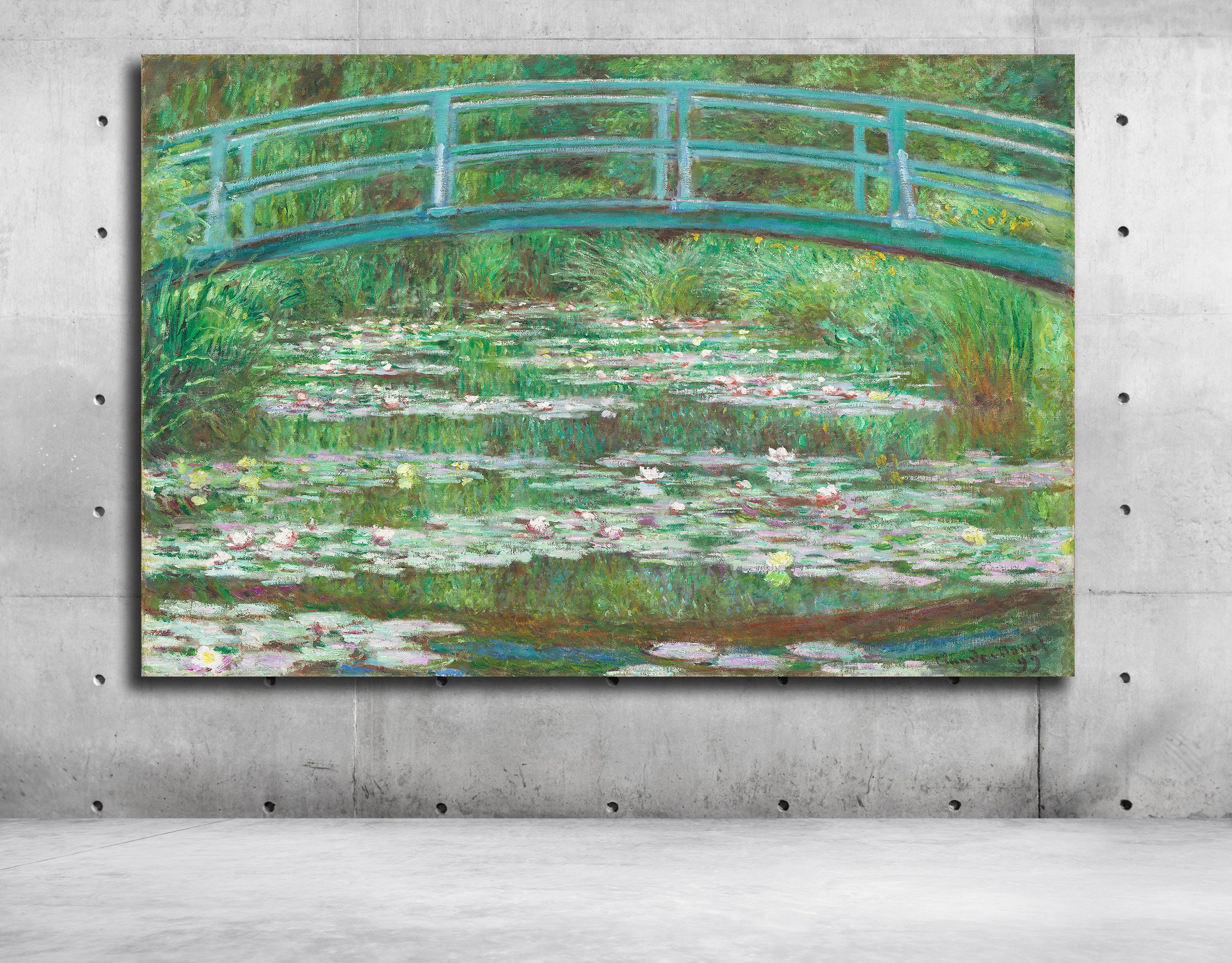The Japanese Footbridge (1899) - Claude Monet | Claude Monet Canvas ...