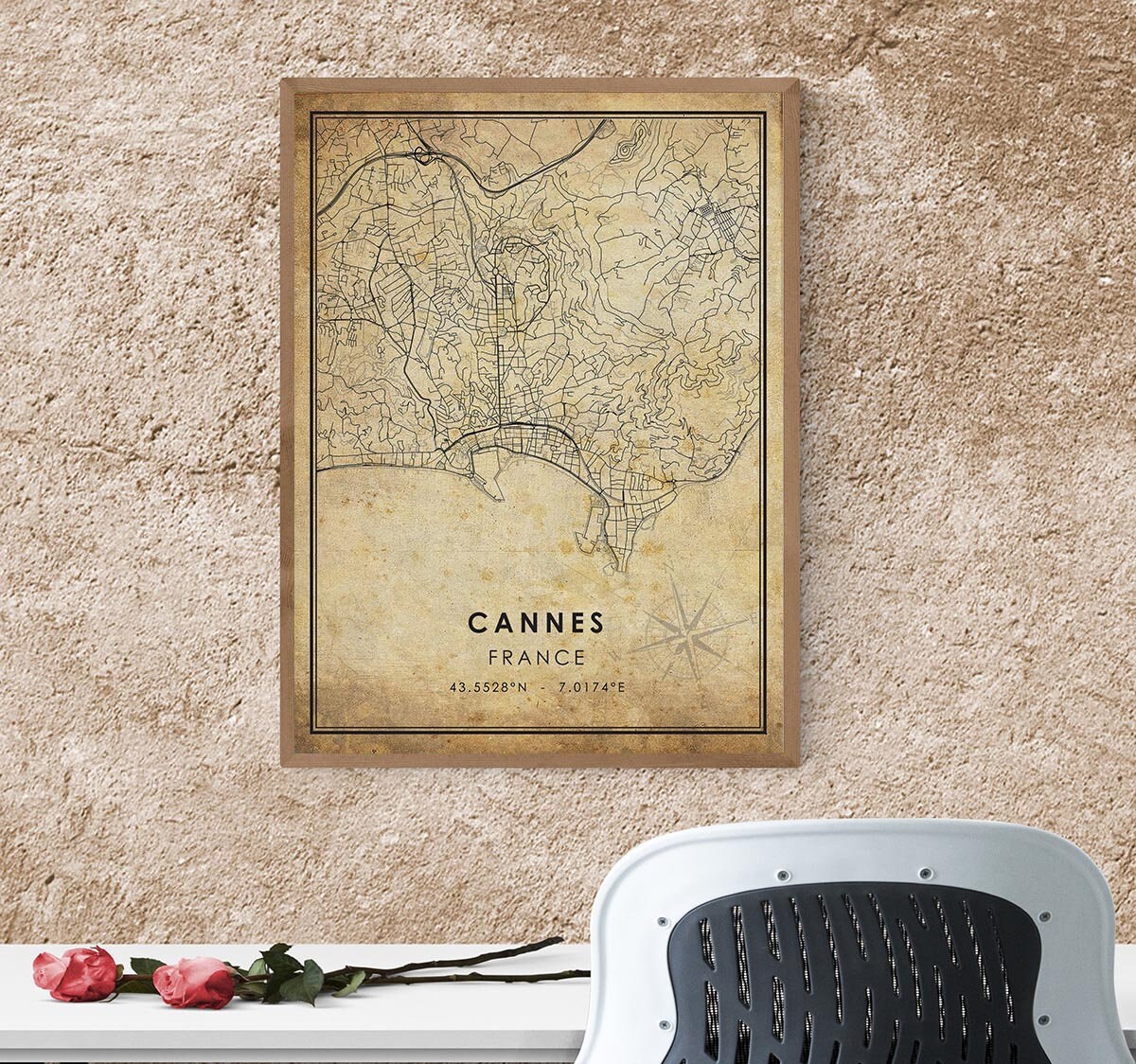 Cannes Map Print Cannes Map France Map Art Cannes City | Etsy