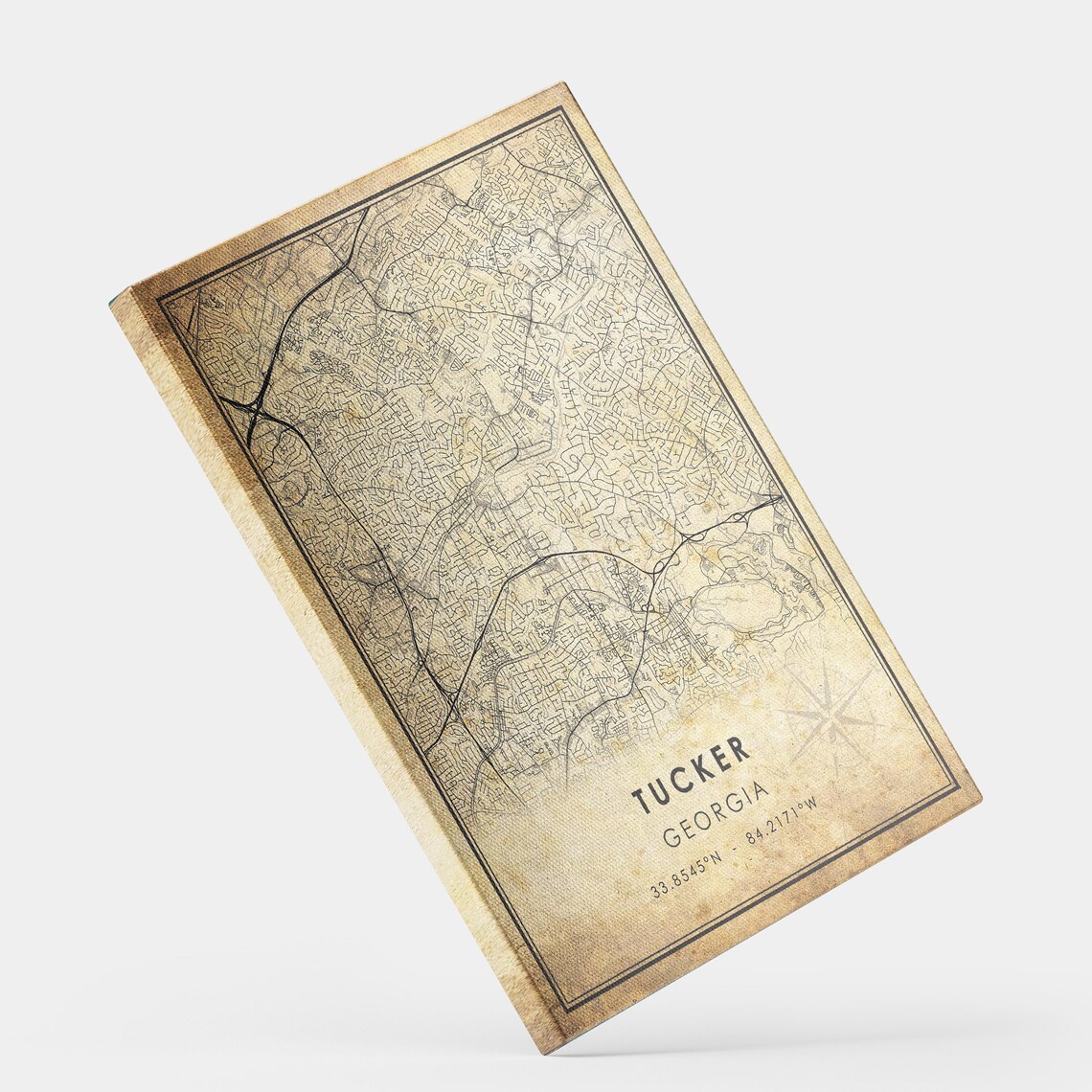 Tucker Map Print Tucker Map Georgia Map Art Tucker City - Etsy