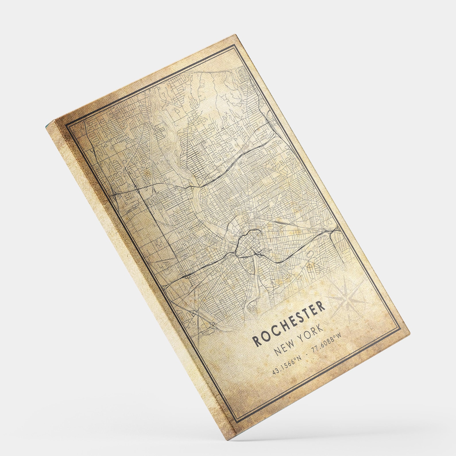 Rochester Vintage Map Print | Rochester Map | New York Map Art ...