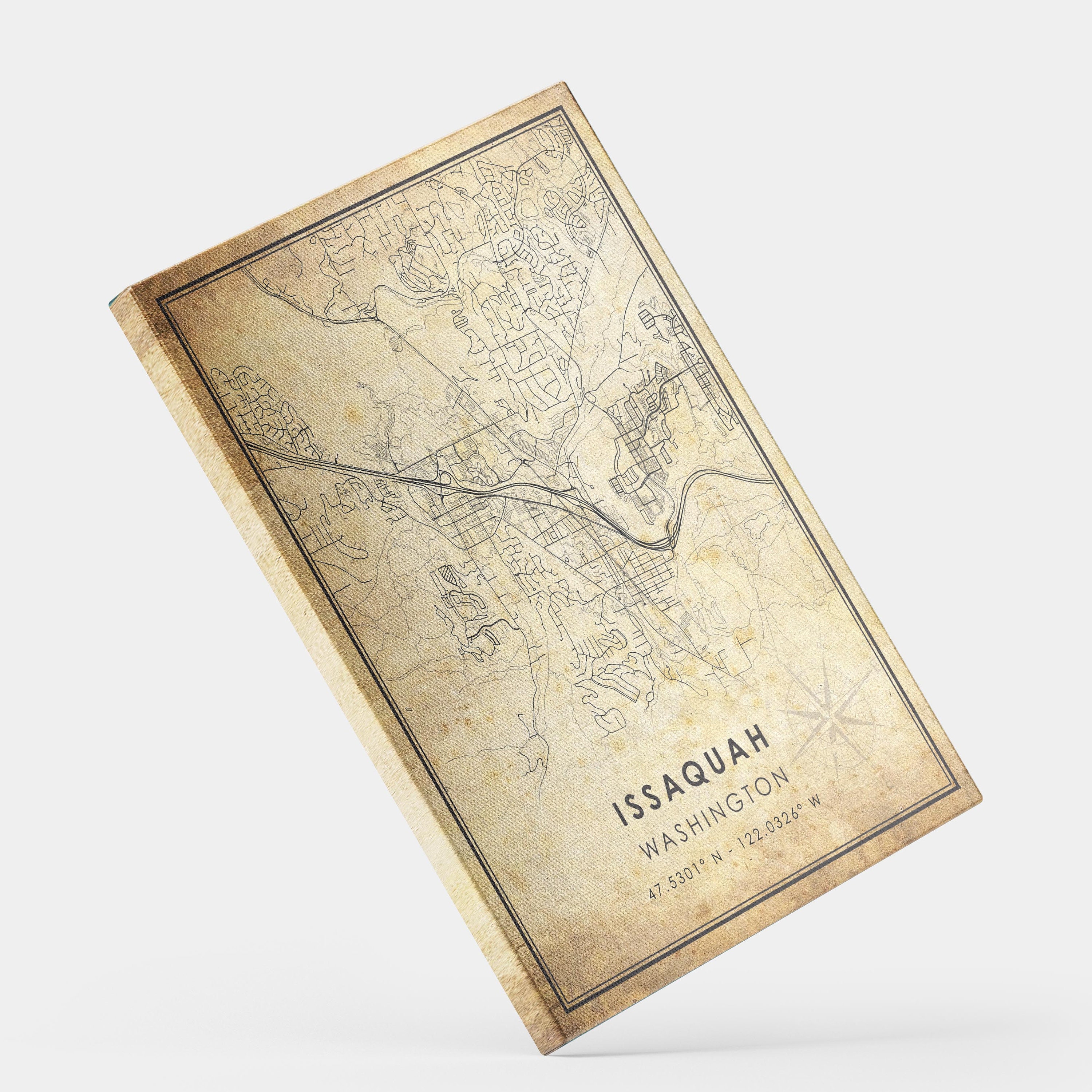 Issaquah Vintage Map Print Issaquah Map Washington Map Art - Etsy