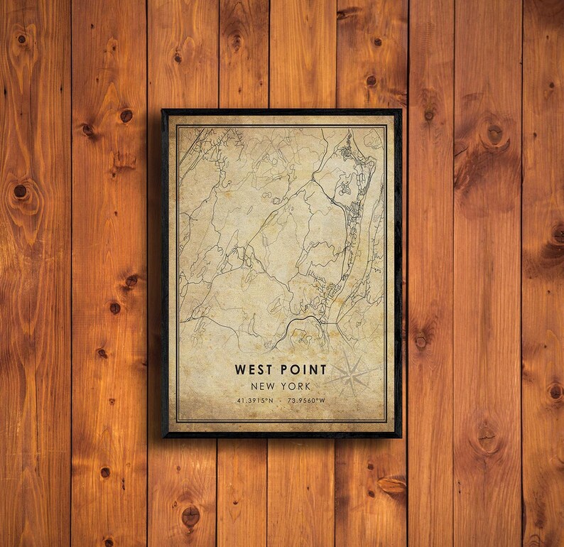 West Point Map Print West Point Map New York Map Art | Etsy