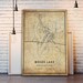 Moses Lake Map Print Moses Lake Map Washington Map Art Moses Lake City ...