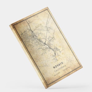 Novato Map Print | Novato Map | California Map Art | Novato City Road ...