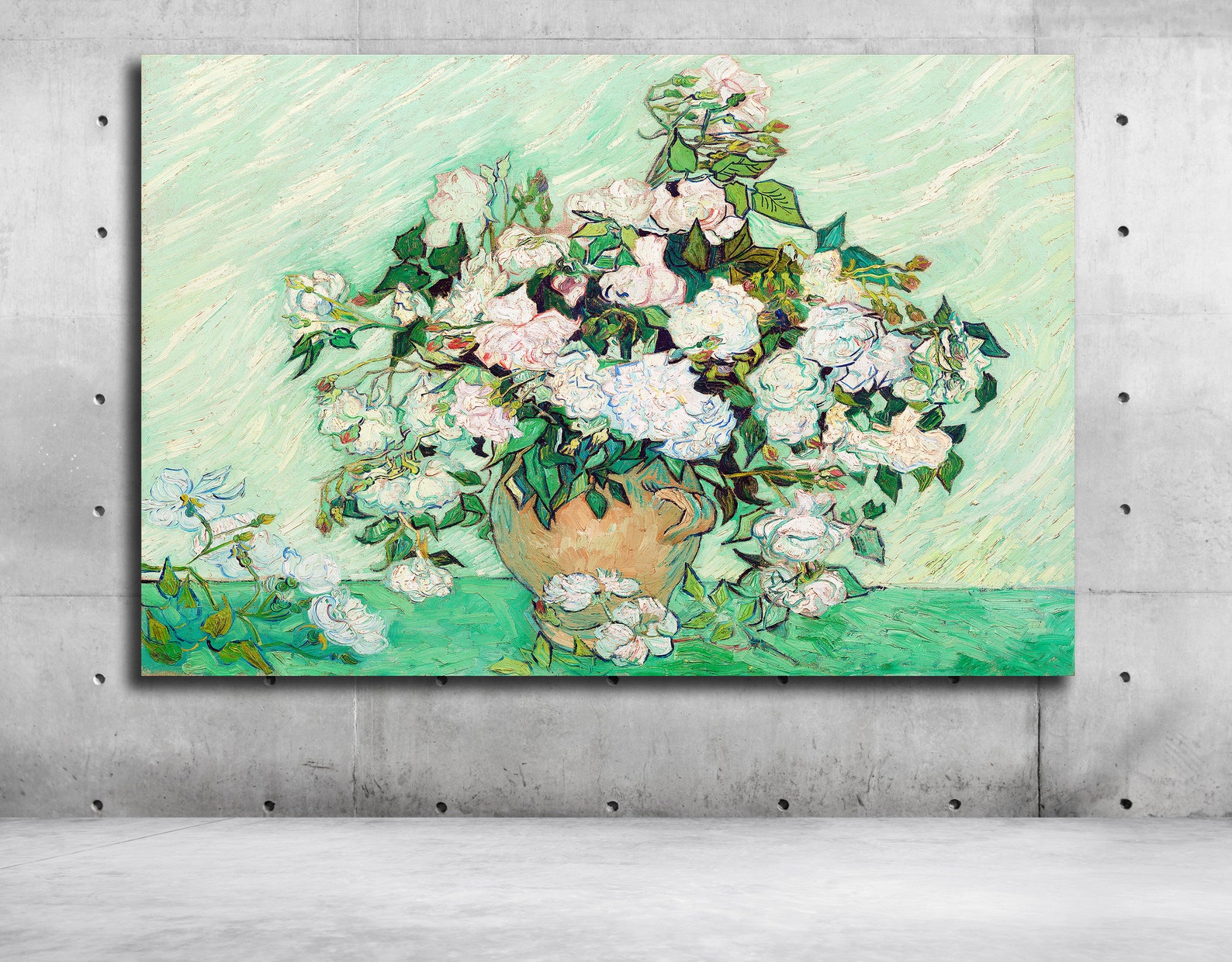 Roses (1890) - Vincent Van Gogh | Vincent Van Gogh Canvas Print ...