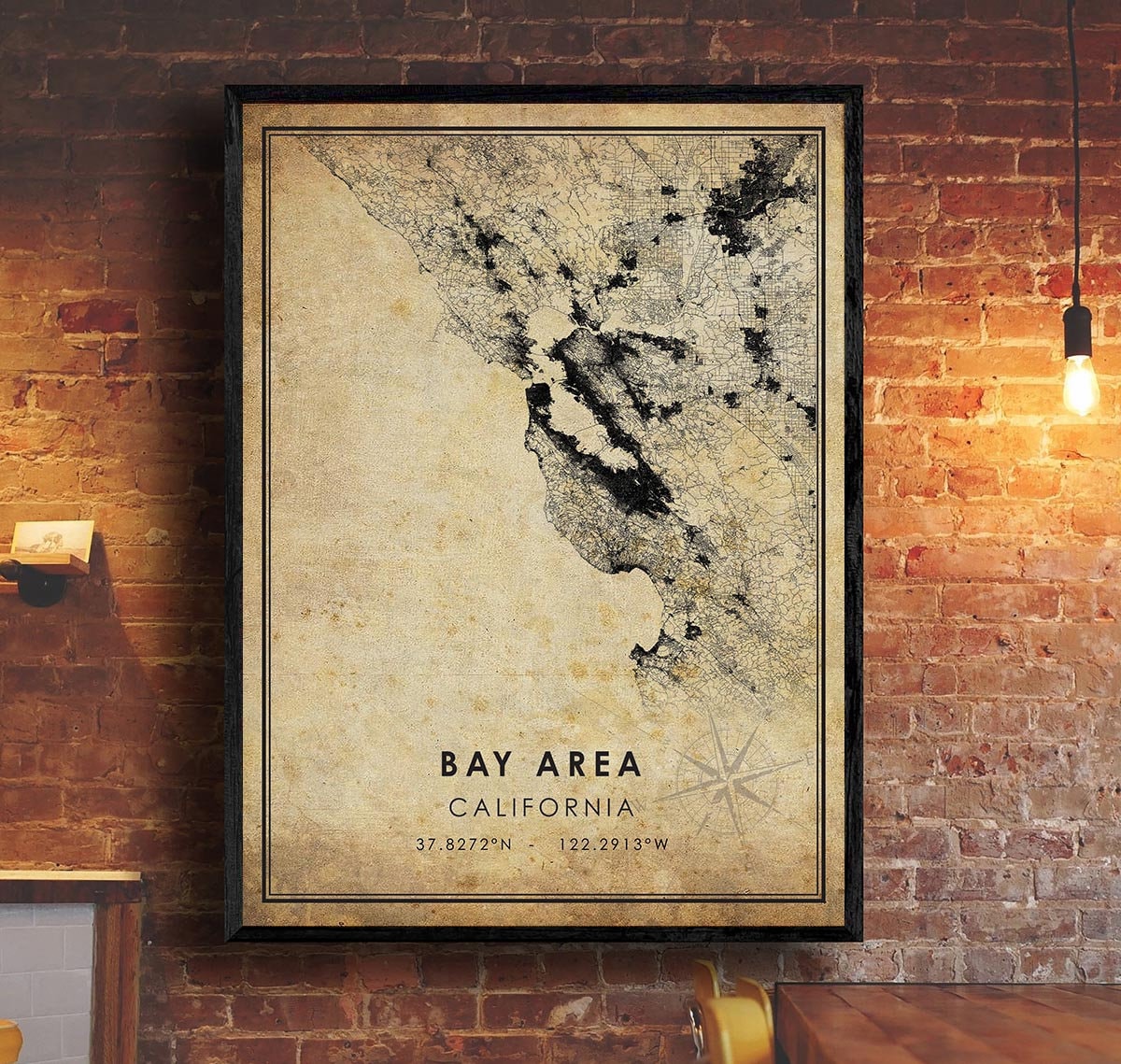 Bay Area Vintage Map Print | Bay Area Map | Bay Area California City ...