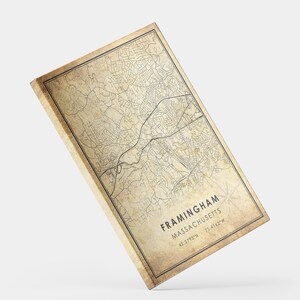 Framingham Map Print | Framingham Map | Massachusetts Map Art ...