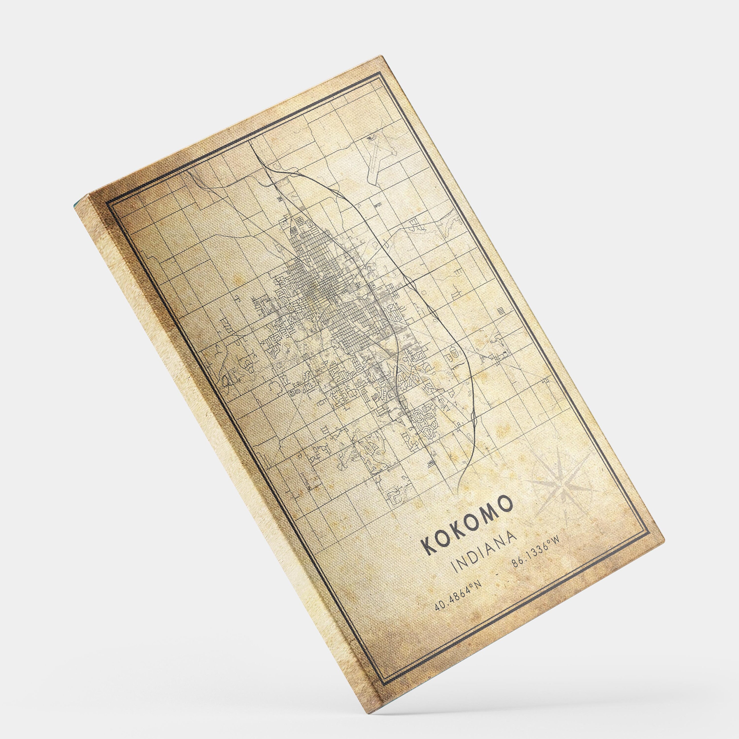 Kokomo Map Print Kokomo Map Indiana Map Art Kokomo City - Etsy