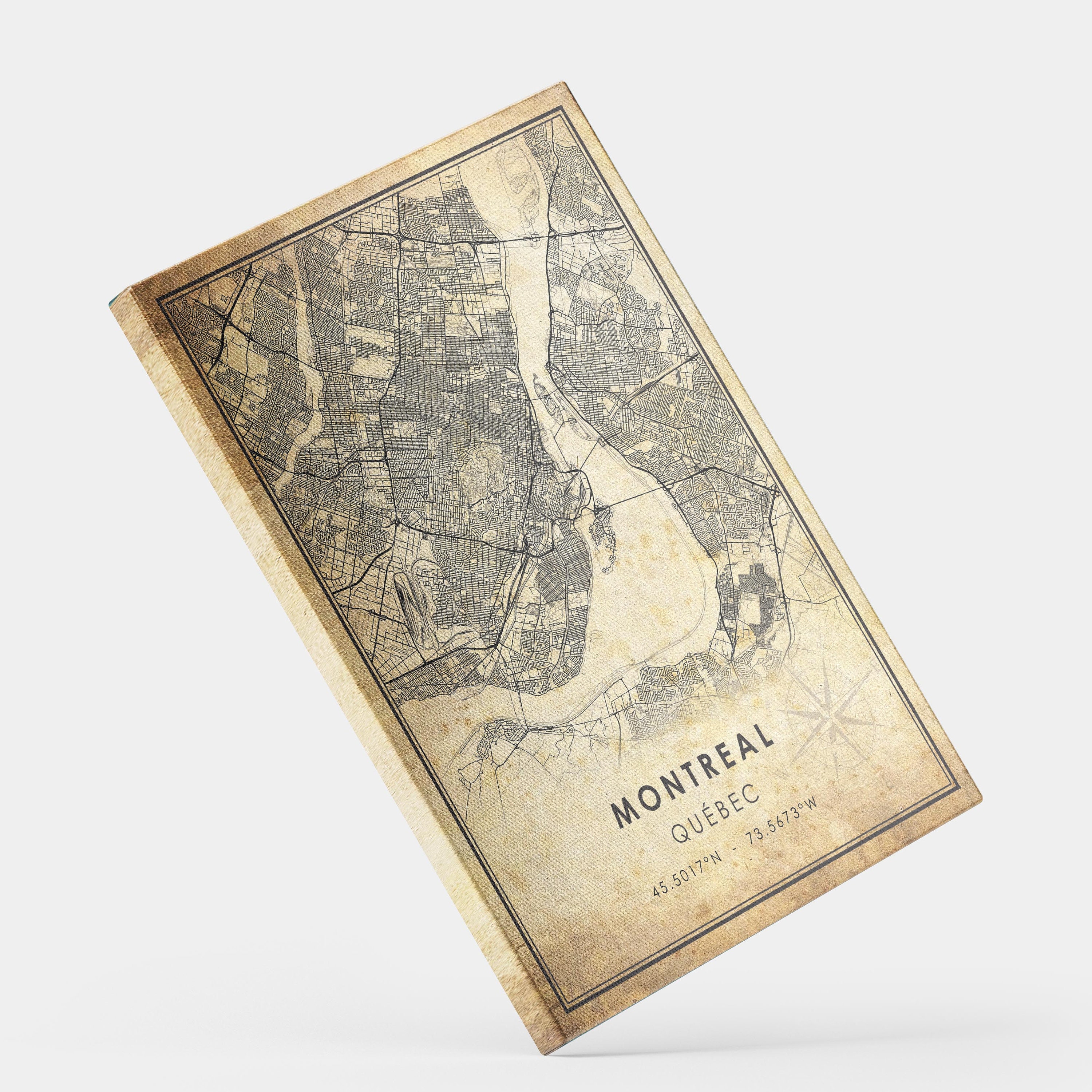 Montreal Vintage Map Print Montreal Map Quebec Map Art - Etsy