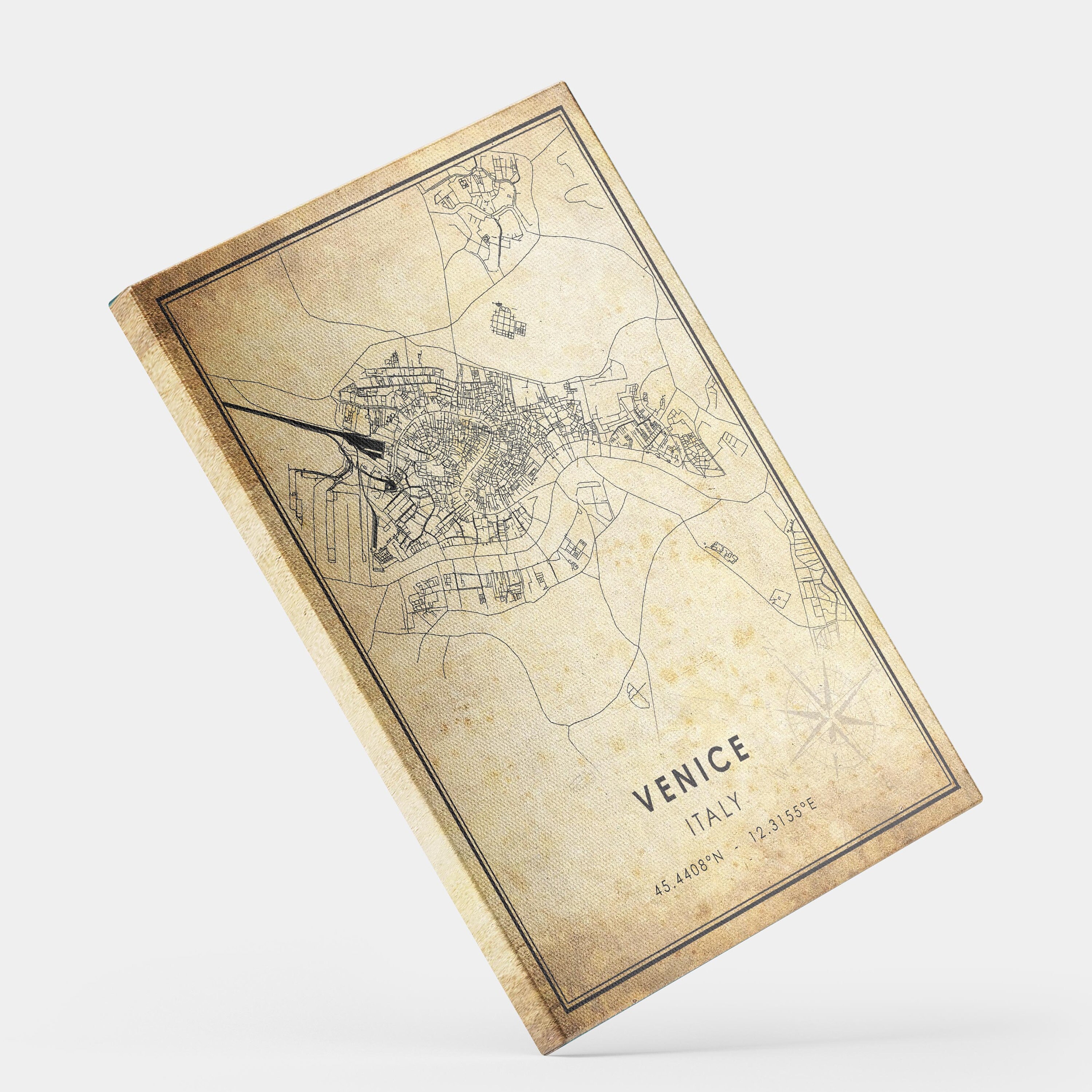 Venice Vintage Map Print Venice Map Italy Map Art Venice - Etsy