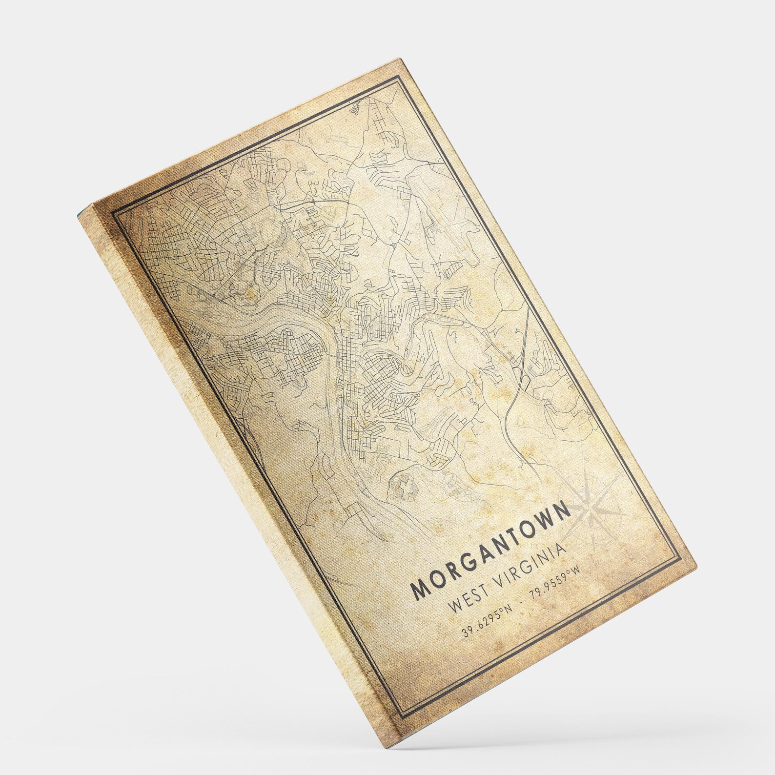 Morgantown Vintage Map Print Morgantown Map West Virginia - Etsy