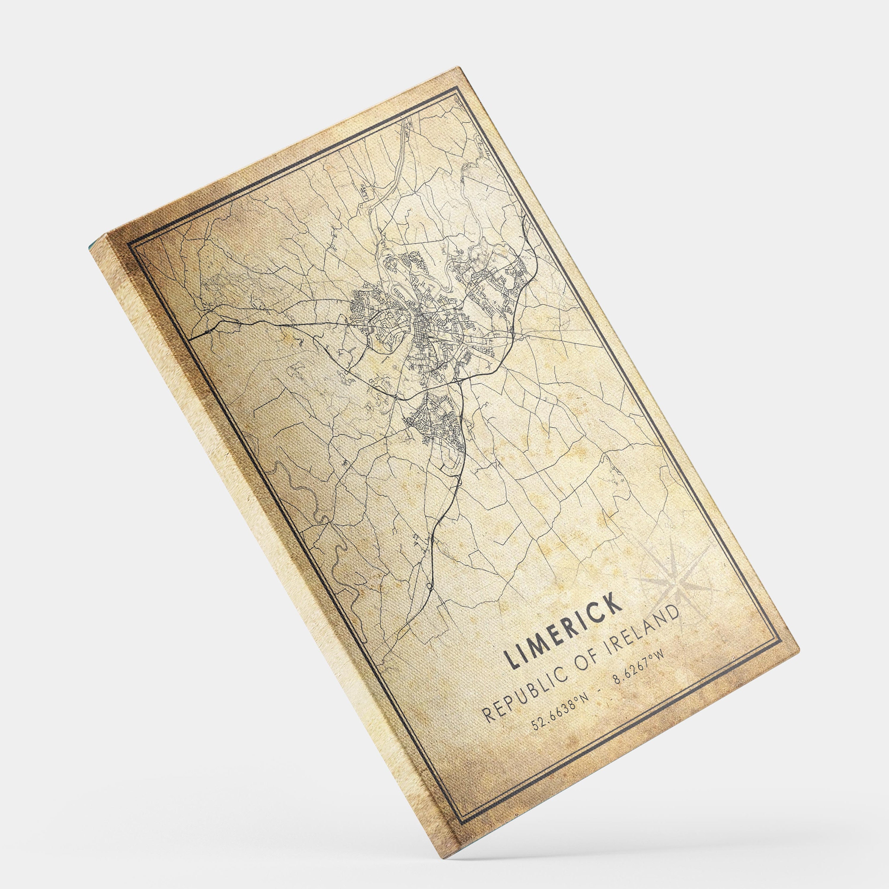 Limerick Map Print Limerick Map Republic of Ireland Map - Etsy