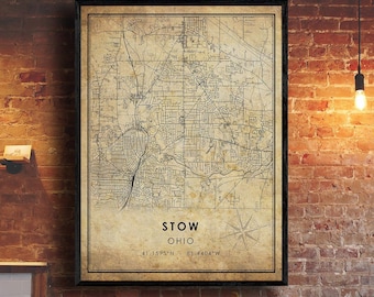 Stow Ohio Map Print - Etsy