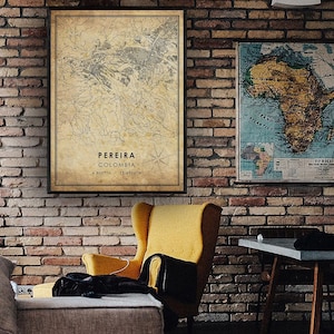 Pereira Map Print | Pereira Map | Colombia Map Art | Pereira City Road ...