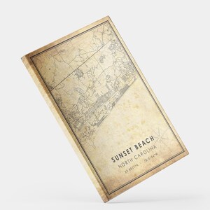 Sunset Beach Map Print | Sunset Beach Map | North Carolina Map Art ...