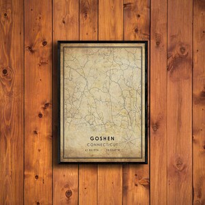 Goshen Map Print Goshen Map Connecticut Map Art Goshen | Etsy
