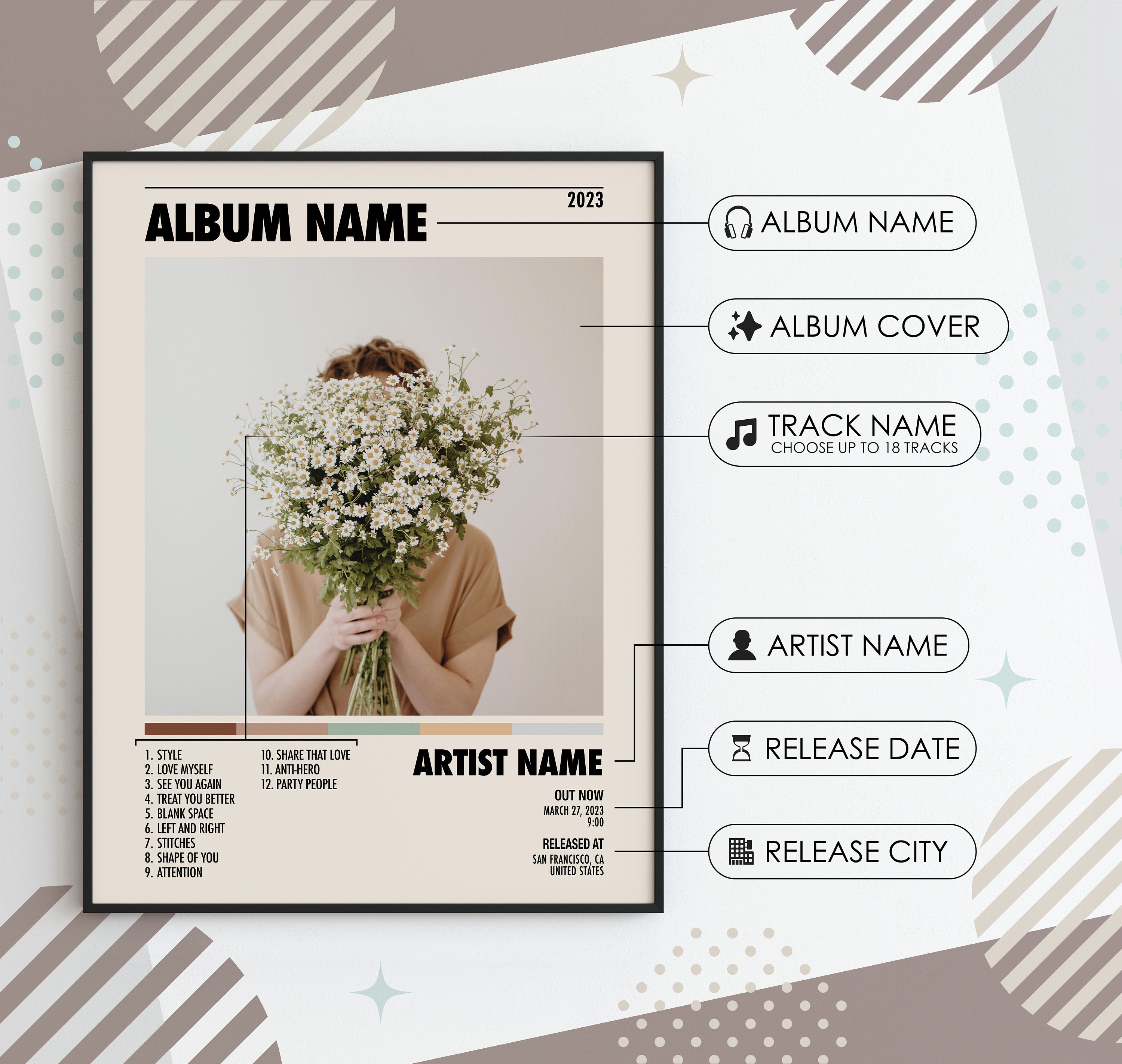 Custom Music Album Poster | Personalized Poster sold by Switzerland ... Custom Music Album Poster | Personalized Poster sold by Switzerland ...