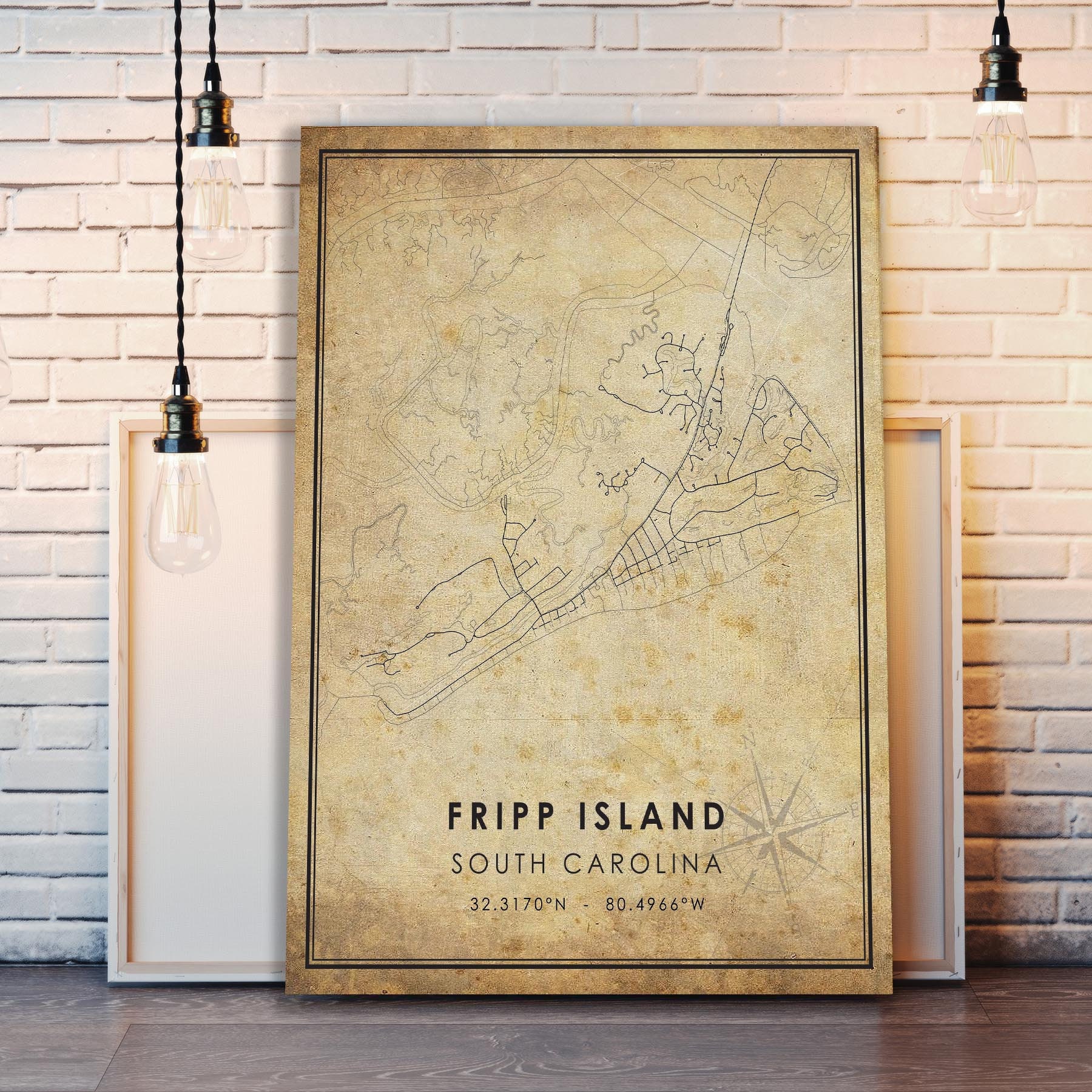 Fripp Island Vintage Map Print Fripp Island Map South - Etsy