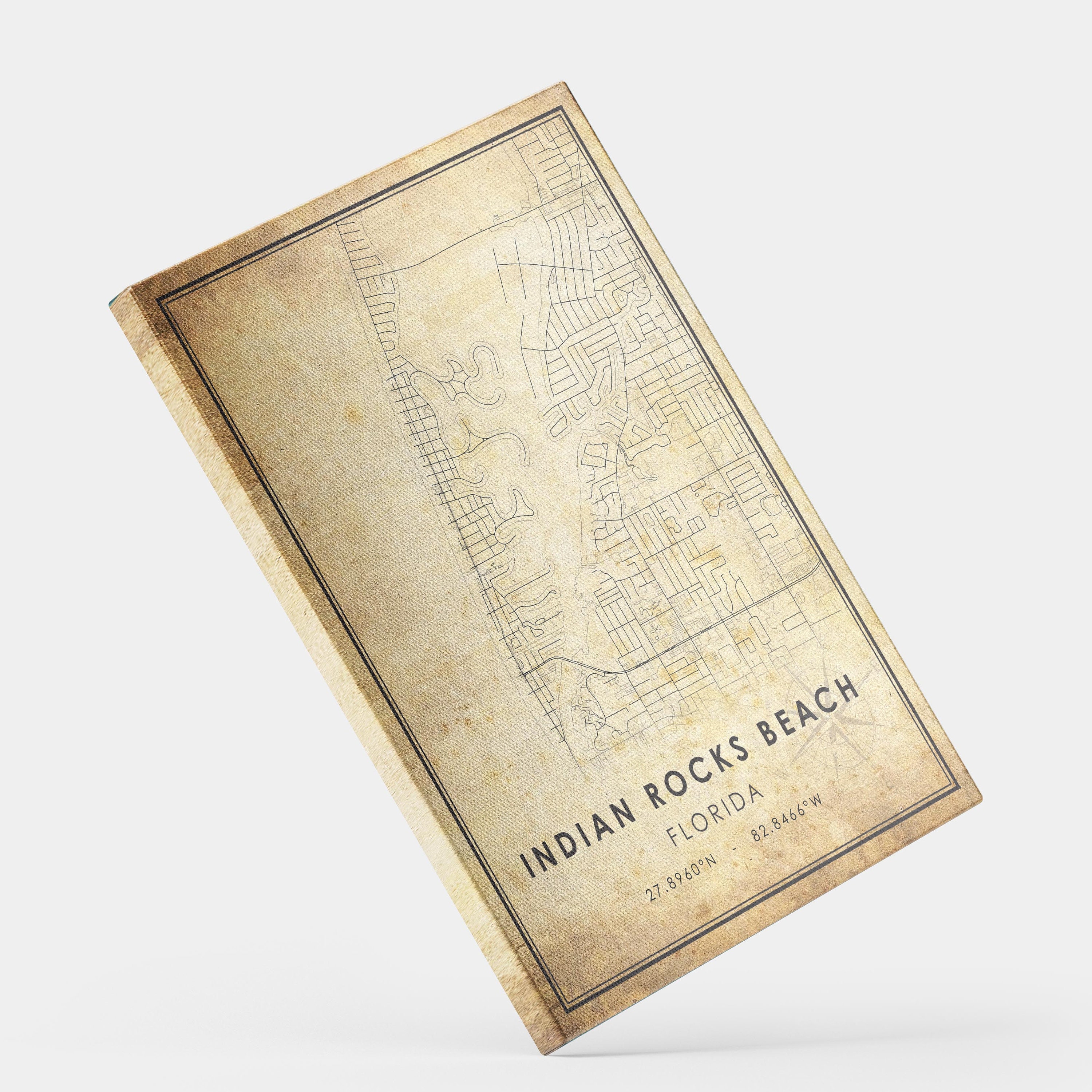 Indian Rocks Beach Map Print | Indian Rocks Beach Map | Florida Map Art ...