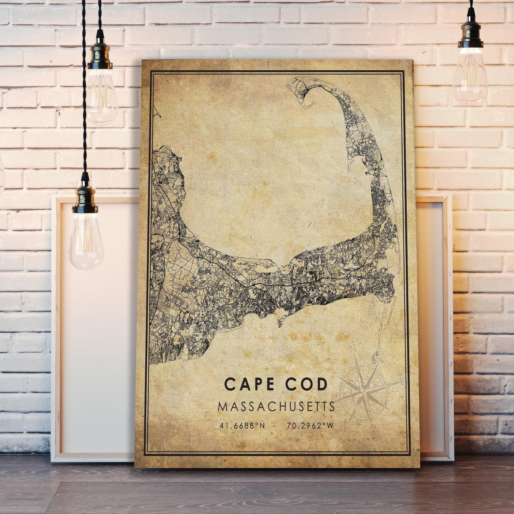 Cape Cod Vintage Map Print Cape Cod Map Cape Cod - Etsy
