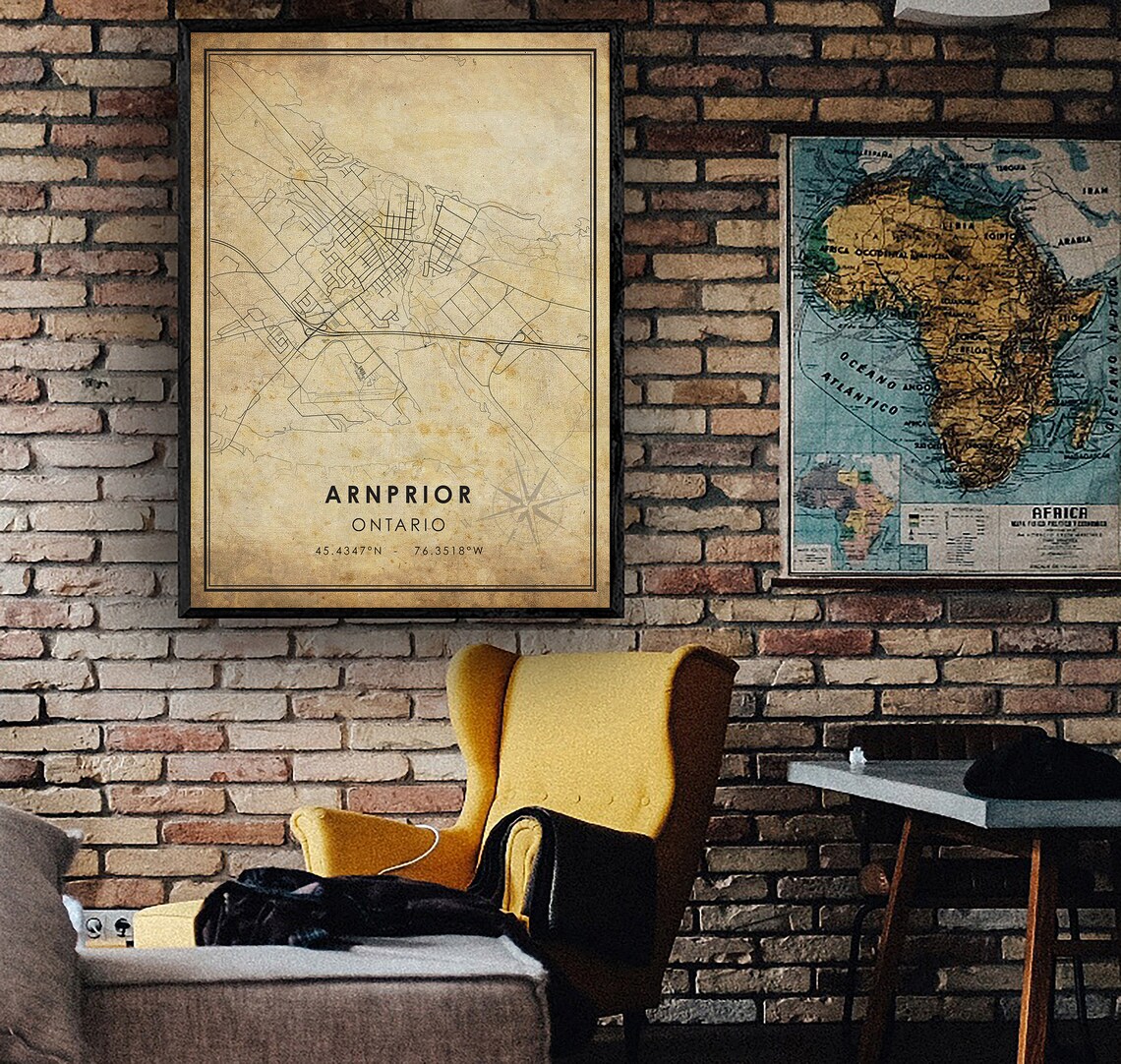 Arnprior Vintage Map Print Arnprior Map Arnprior Ontario | Etsy