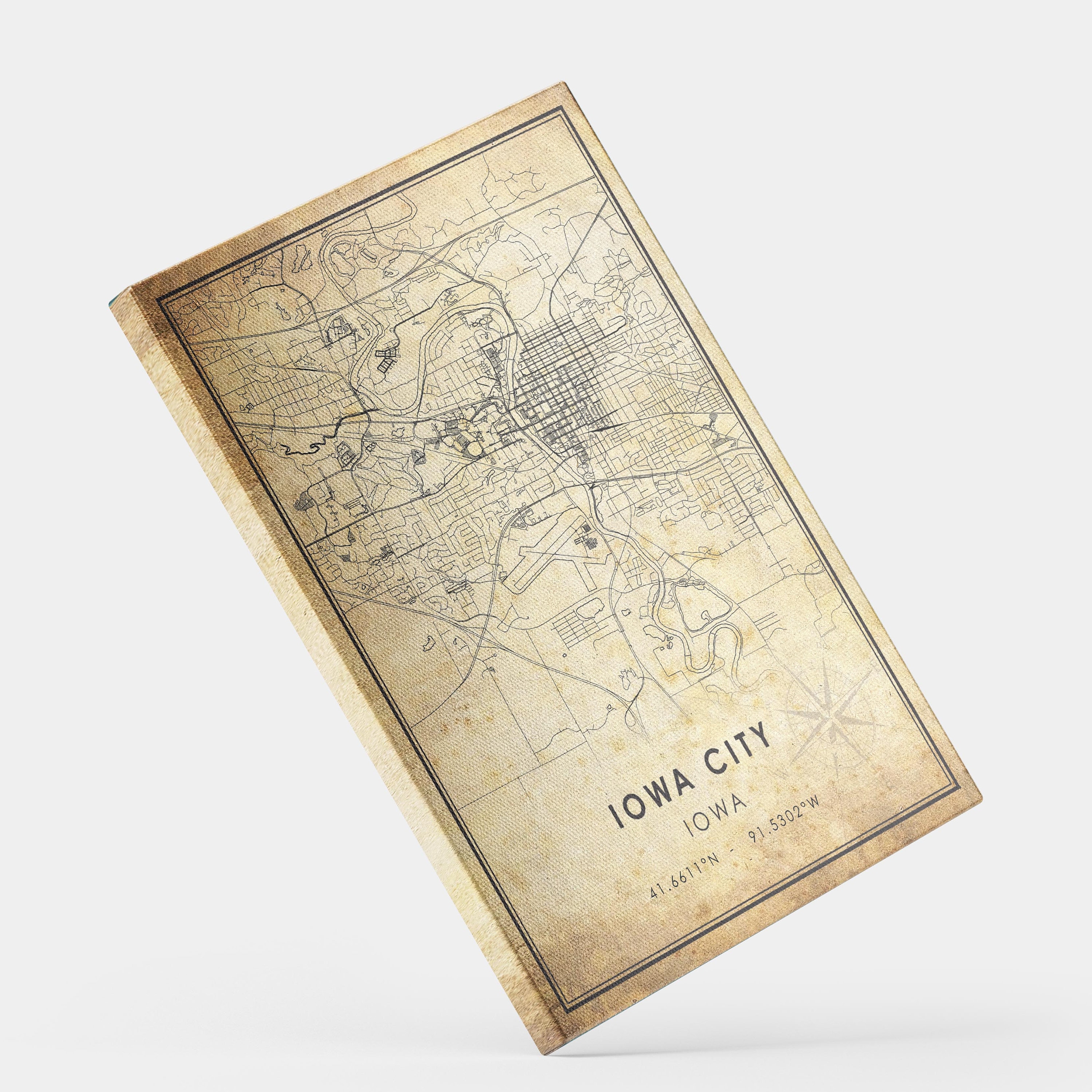 Iowa City Vintage Map Print Iowa City Map Iowa Map Art - Etsy