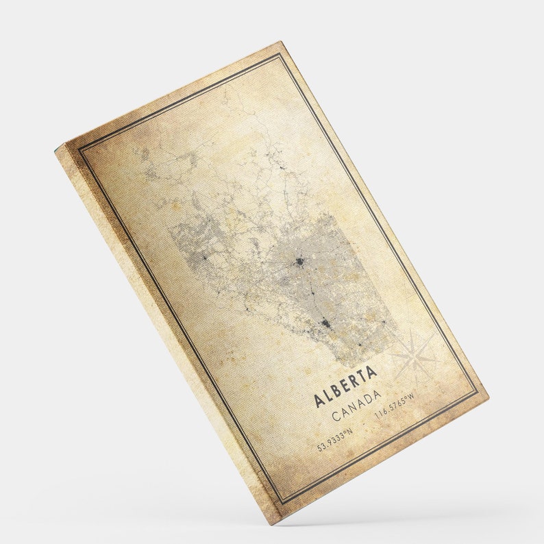 Alberta Map Print Alberta Map Canada Map Art Alberta - Etsy