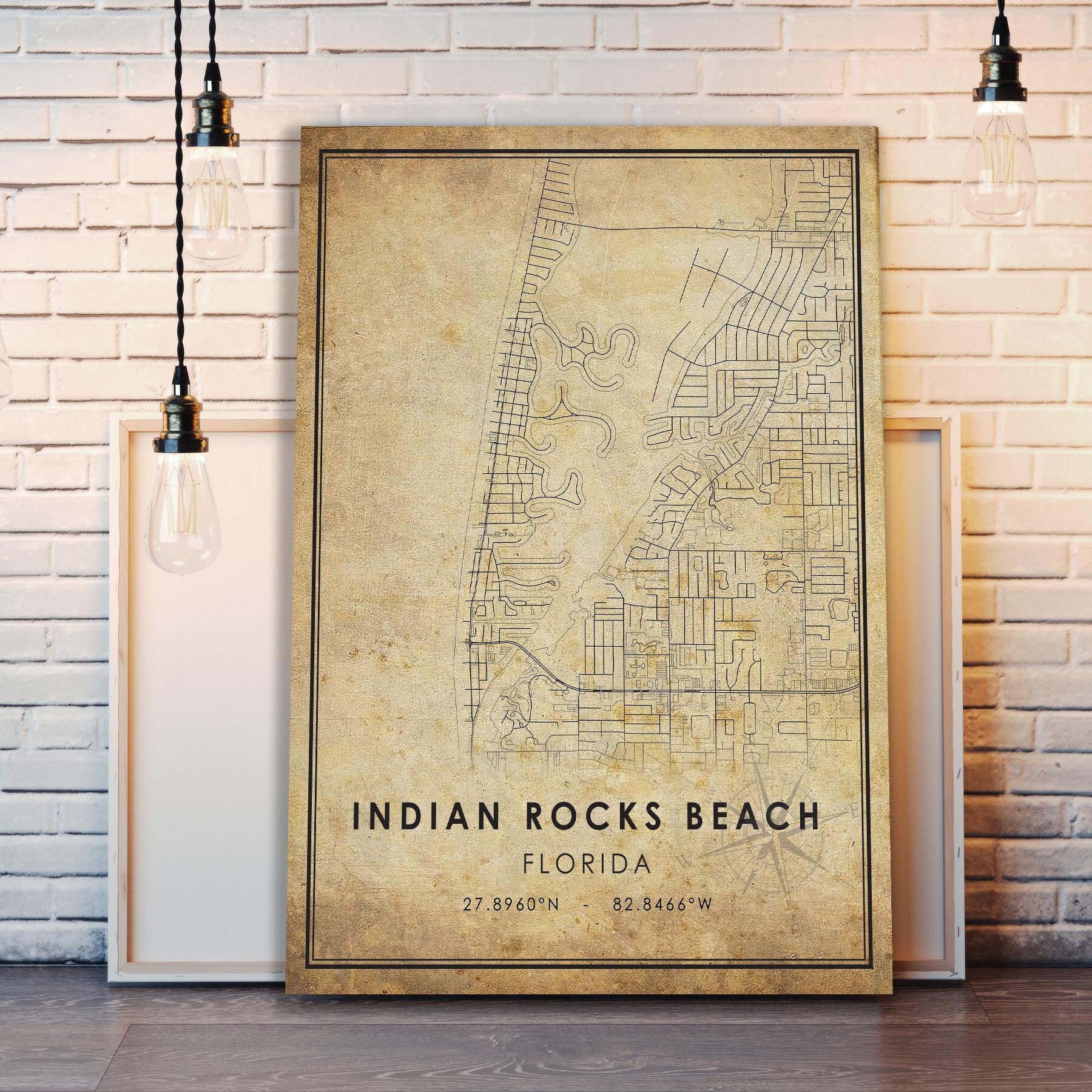 Indian Rocks Beach Map Print | Indian Rocks Beach Map | Florida Map Art ...