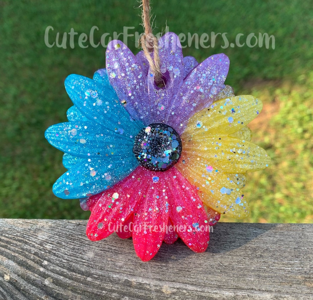 Daisy Flower Car Freshie, Car Scent, Auto Air Freshener, Aromies ...