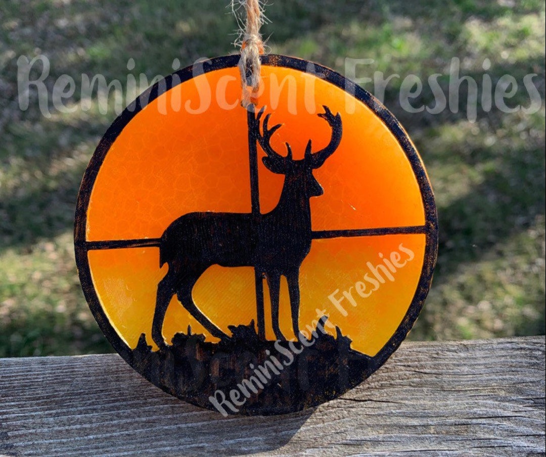 Deer in Scope Freshie, Car Freshener for Men, Deer Antlers, Buck ...