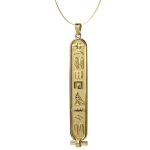 Personalized Cartouche Necklace 14K Gold 18K Gold and - Etsy