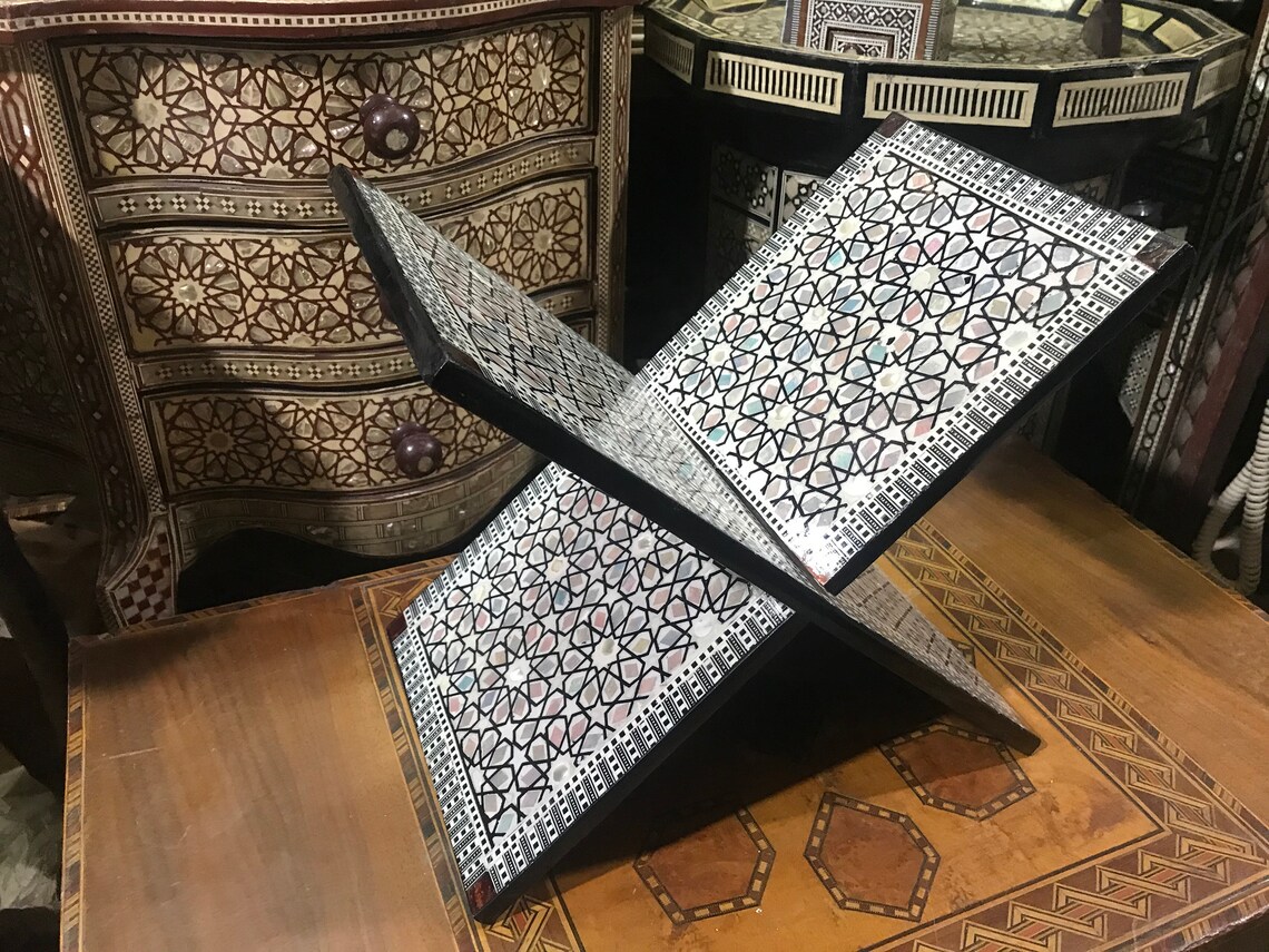 Egyptian Handmade Islamic Muslim Quran Holder Stand Beech Wood | Etsy