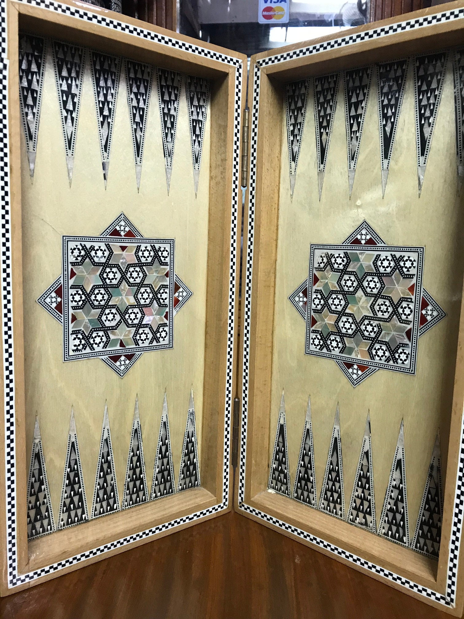 16.8 Inch Vintage Handmade Backgammon & Chess Board Egyptian - Etsy