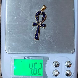 09m Ancient Egyptian Jewelry Ankh Cross Key of Life 18K Gold Pendant ...