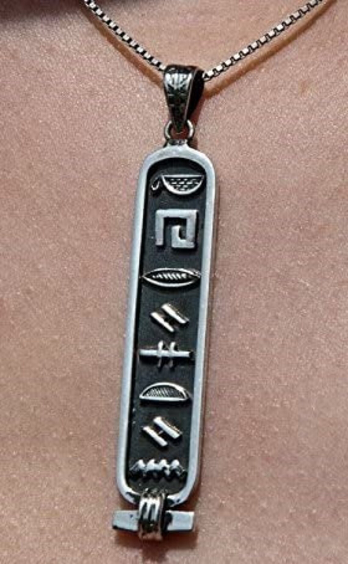 Personalized Cartouche Necklace 14K Gold 18K Gold and - Etsy