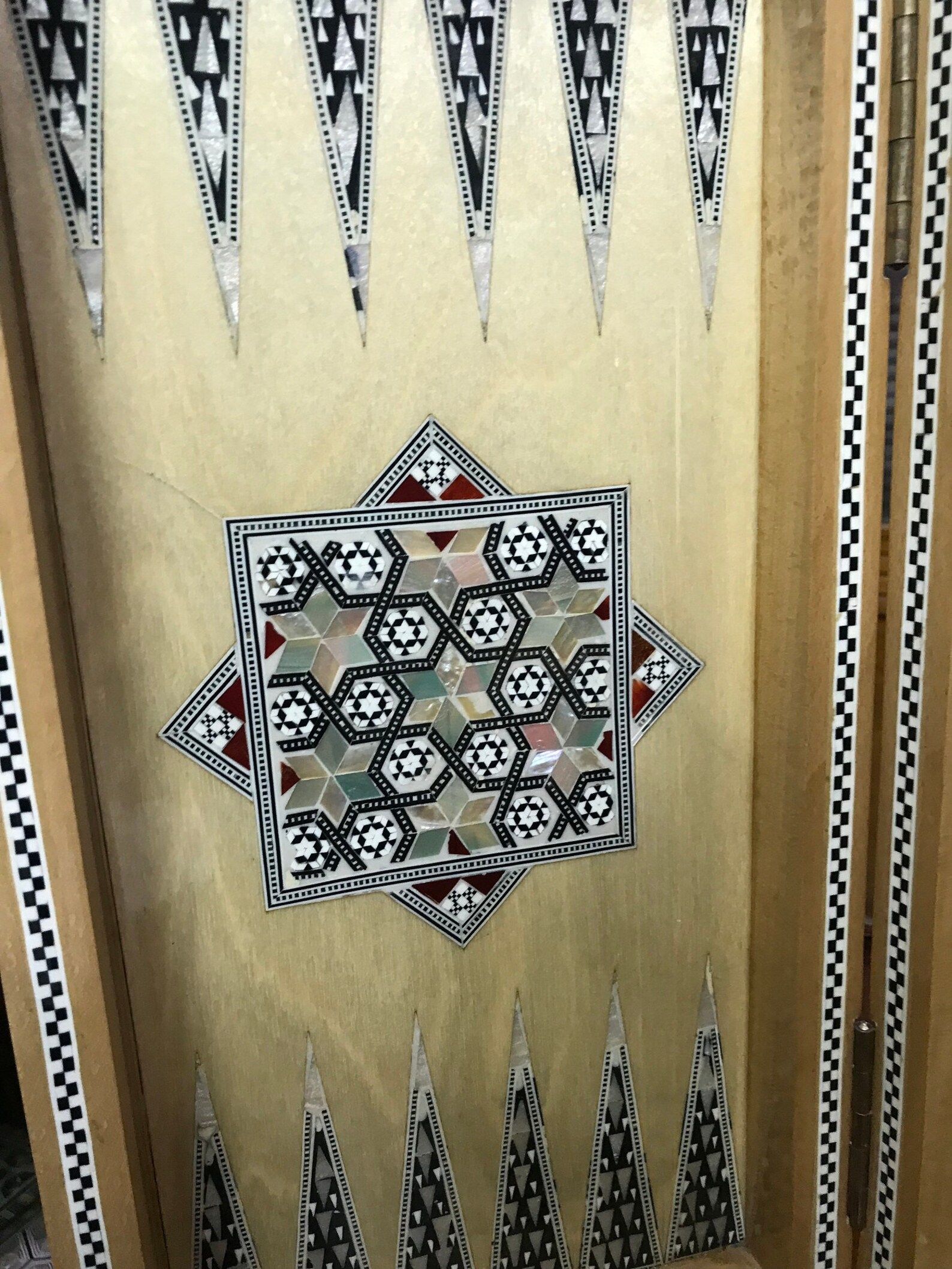 16.8 Inch Vintage Handmade Backgammon & Chess Board Egyptian Wood ...