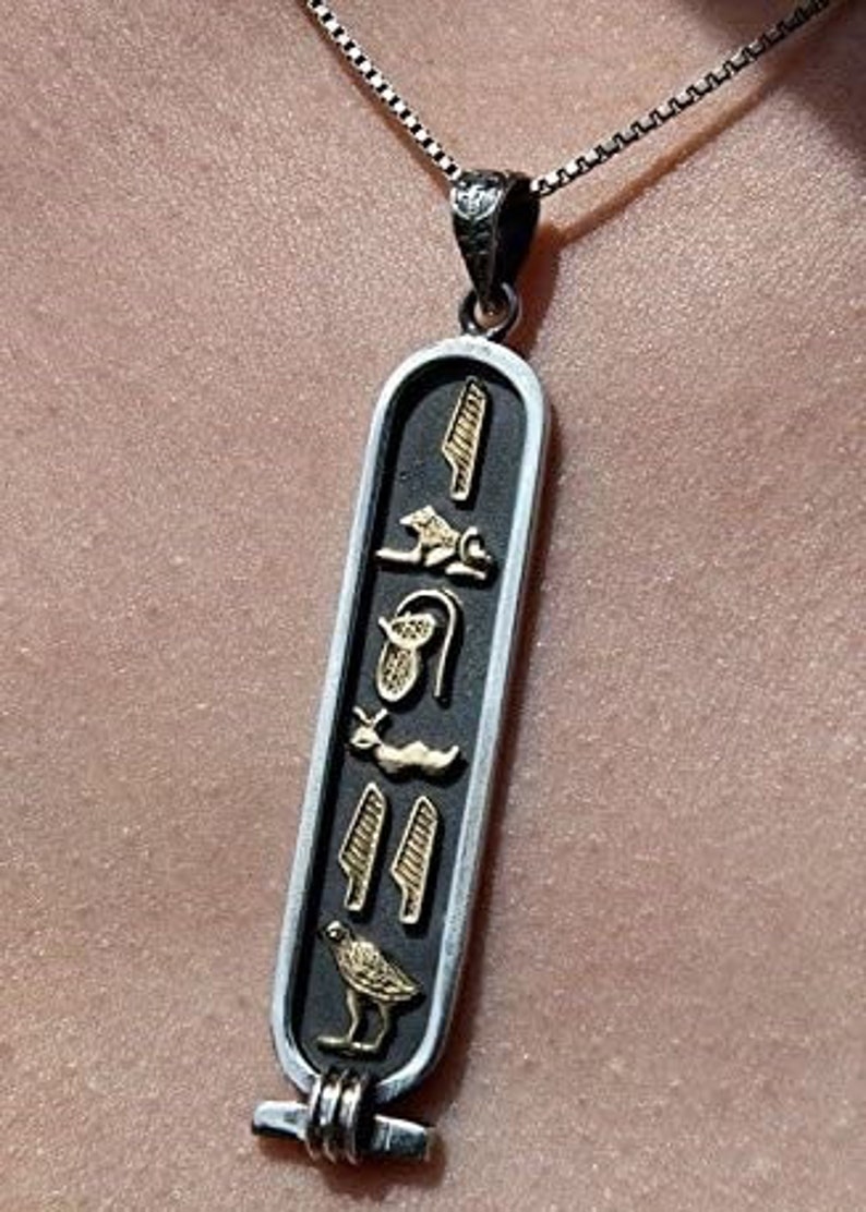 Personalized Cartouche Necklace 14K Gold 18K Gold and - Etsy
