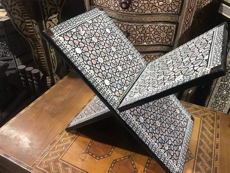 Egyptian Handmade Islamic Muslim Quran Holder Stand Beech Wood | Etsy