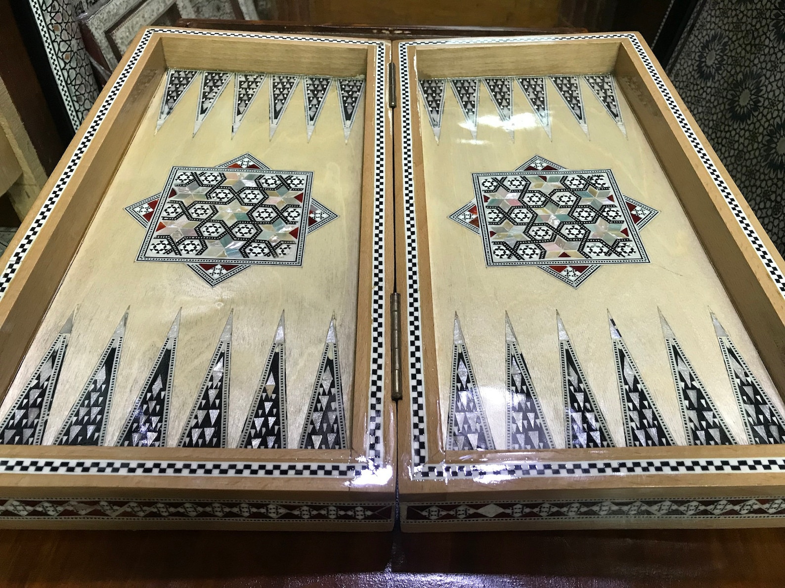 16.8 Inch Vintage Handmade Backgammon & Chess Board Egyptian - Etsy