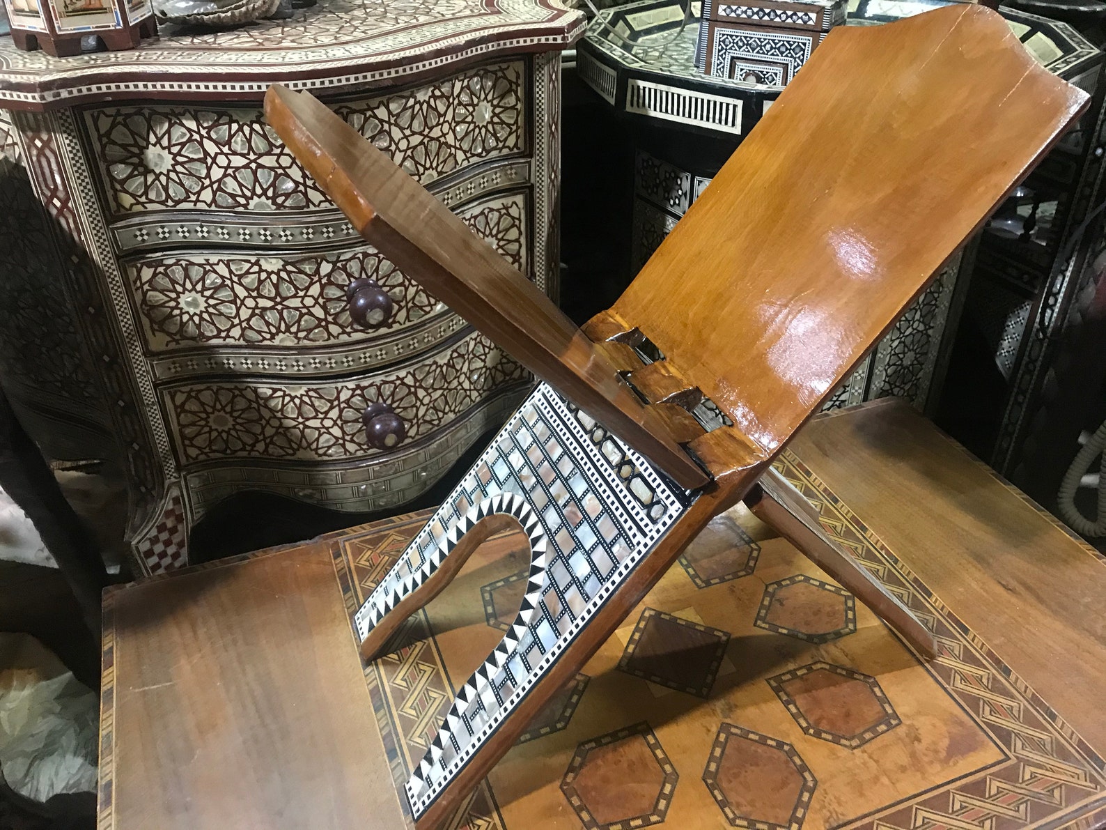 Egyptian Handmade Islamic Muslim Quran Holder Stand Beech Wood - Etsy