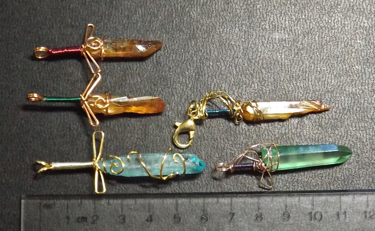 Wire Wrapped Quartz Swords - Etsy